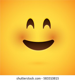 Clean Shiny Smiley Emoticon Vector Illustration Stock Vector (Royalty ...