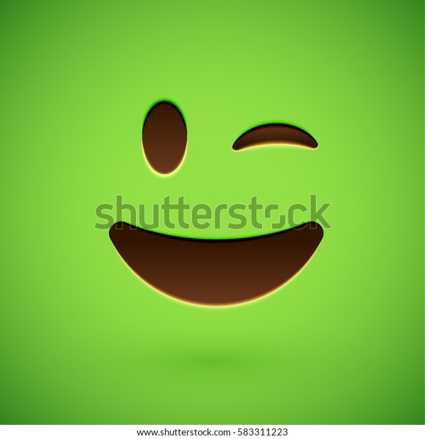 Clean Shiny Smiley Emoticon Vector Illustration: immagine vettoriale ...