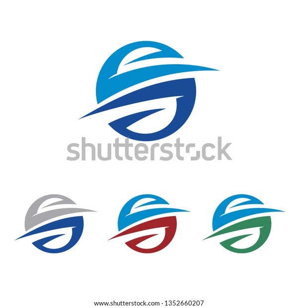 Clean Simple Circle S Letter Modern: vector de stock (libre de regalías ...
