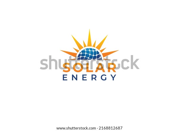Clean Solar Panel Power Logo Stock Vector (Royalty Free) 2168812687 ...