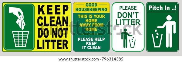 Clean Sticker Sign Office Please Do Stock Vector (Royalty Free ...