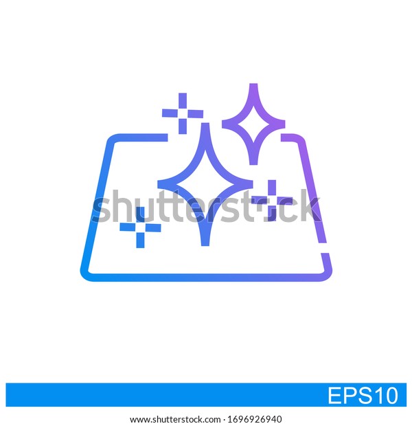 Clean Surface Icon Easy Cleaning Thin Stock Vector (Royalty Free ...