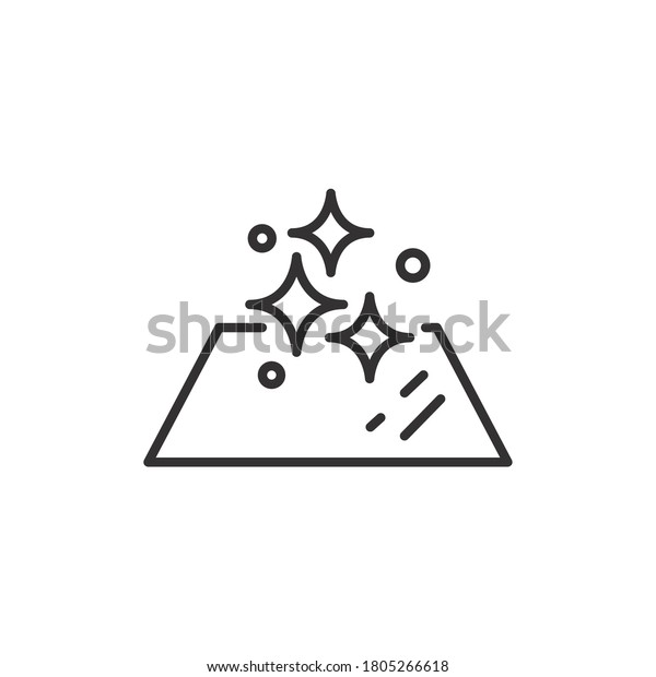 Clean Surface Icon Easy Cleaning Thin Stock Vector (Royalty Free ...