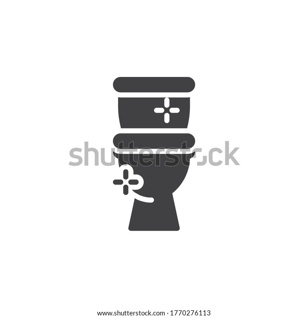 Clean Toilet Vector Icon Filled Flat Stock Vector (Royalty Free ...