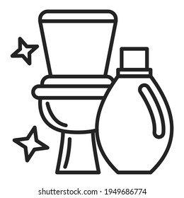 Clean Toilet Vector Isolated Icon Outlined Stock Vector (Royalty Free ...