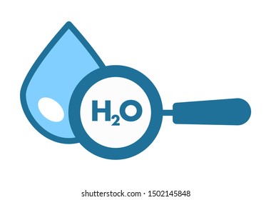 Clean Water Drop Magnifier Isolated Icon Stock Vector (Royalty Free ...