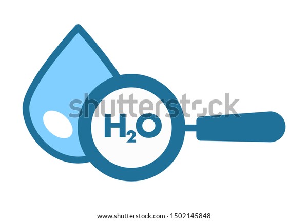 Clean Water Drop Magnifier Isolated Icon Stock Vector (Royalty Free ...