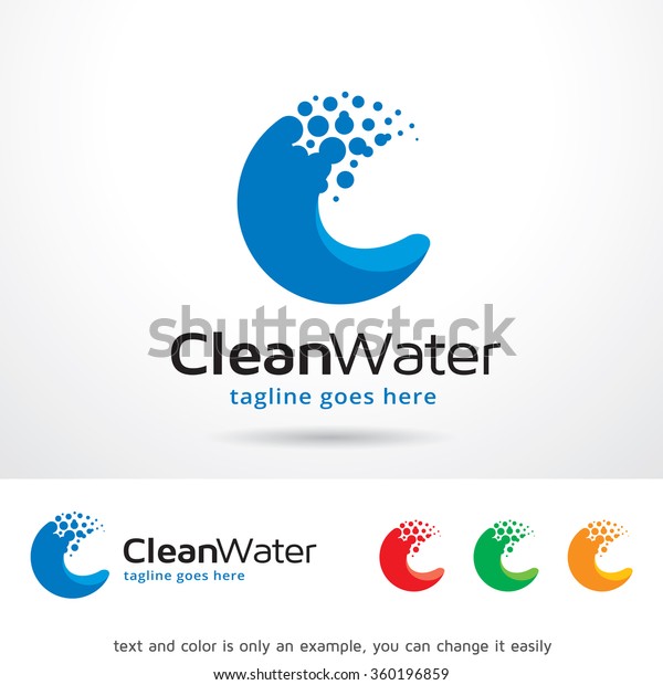 Clean Water Letter C Logo Template Stock Vector (Royalty Free ...