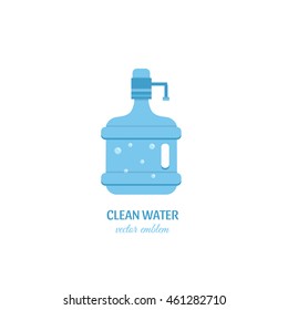 Clean Water Sign Vector Bottle Water Stock Vector (Royalty Free) 461282710