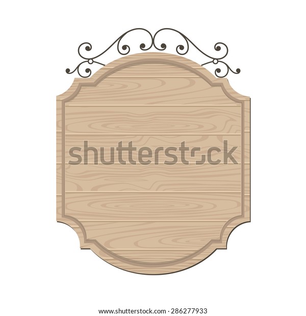 Clean Wood Sign Template Stock Vector (Royalty Free) 286277933 ...