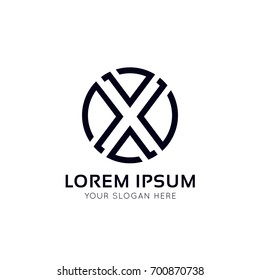 Clean X Letter Linear Logo Circle Stock Vector (Royalty Free) 700870738