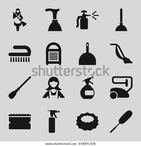 Cleaner Icons Set Set 16 Cleaner Stock Vector (Royalty Free) 648891508 ...