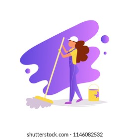 Cleaner Vector Cartoon Isolated Art On Stock Vector (Royalty Free ...