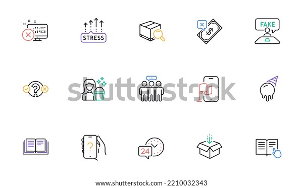 Cleaning Ask Question Stress Grows Line Stock Vector (Royalty Free ...