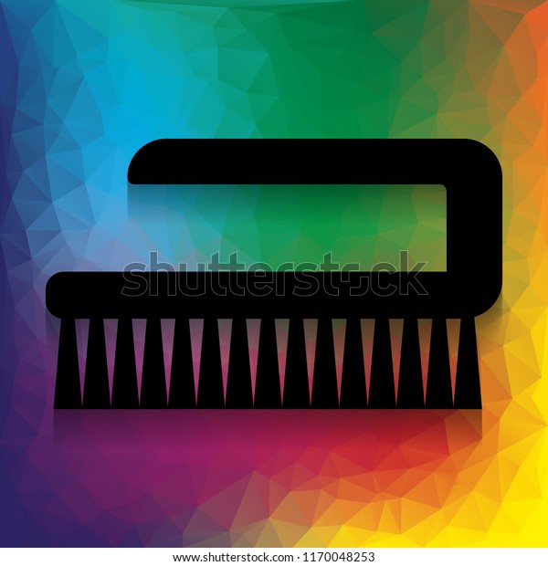 Cleaning Brush Hygiene Tool Sign Vector Stock Vector (Royalty Free ...