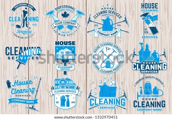 Cleaning Company Badge Emblem Vector Illustration Stock Vector (Royalty ...