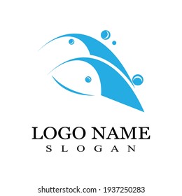 Modern Fish Logo Design Vector Stock Vector (Royalty Free) 1793973523