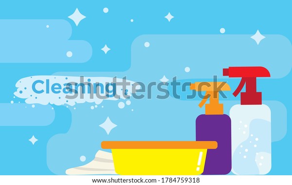 Cleaning Products Poster Hygiene Cleaning Poster Stock Vector (Royalty ...