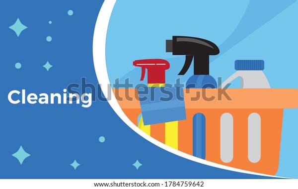Cleaning Products Poster Hygiene Cleaning Poster: เวกเตอร์สต็อก (ปลอด ...