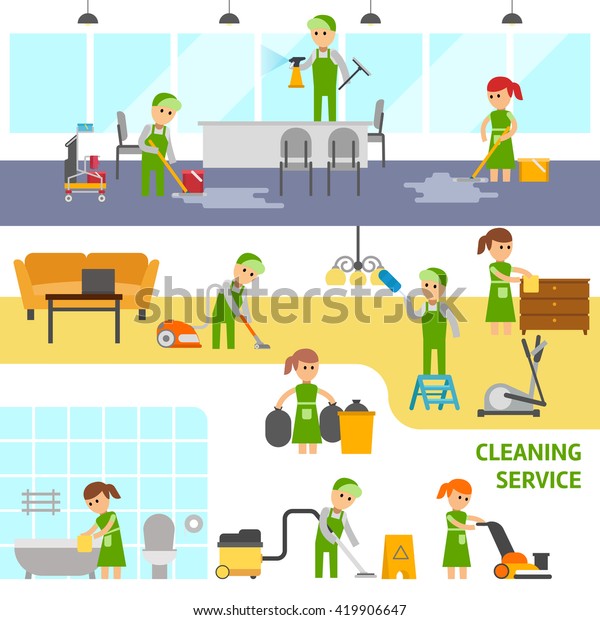 Cleaning Service Infographic Elements Cleaning Office Stock Vector ...