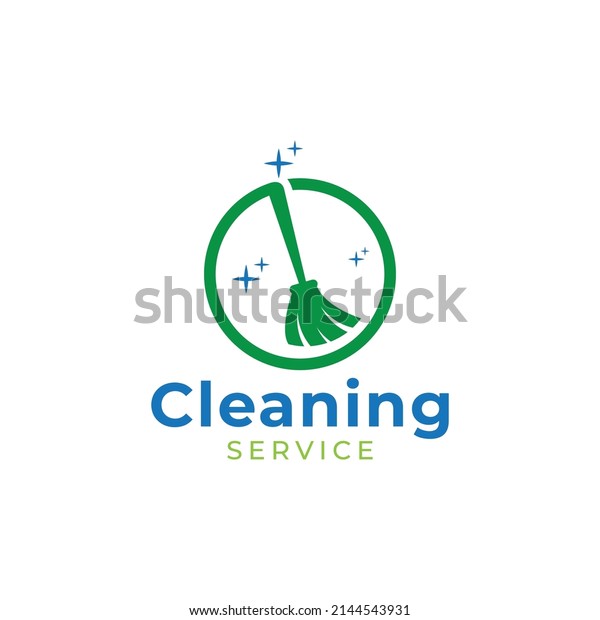 Cleaning Service Lettering Logo Vector Typography Stock Vector (Royalty ...