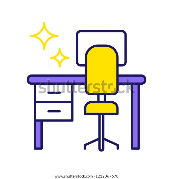 Cleaning Table Desk Color Icon Keeping Stock Vector (Royalty Free ...