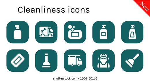 Cleanliness Icon Set 10 Filled Cleanliness Stock Vector (Royalty Free ...