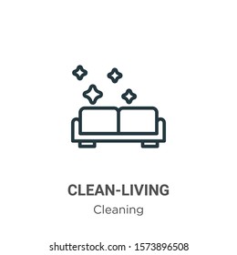 Cleanliving Outline Vector Icon Thin Line Stock Vector (Royalty Free ...