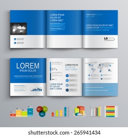 Clear Brochure Template Design Color Shapes Stock Vector (Royalty Free ...