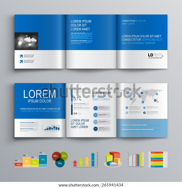 Clear Brochure Template Design Color Shapes Stock Vector (Royalty Free ...