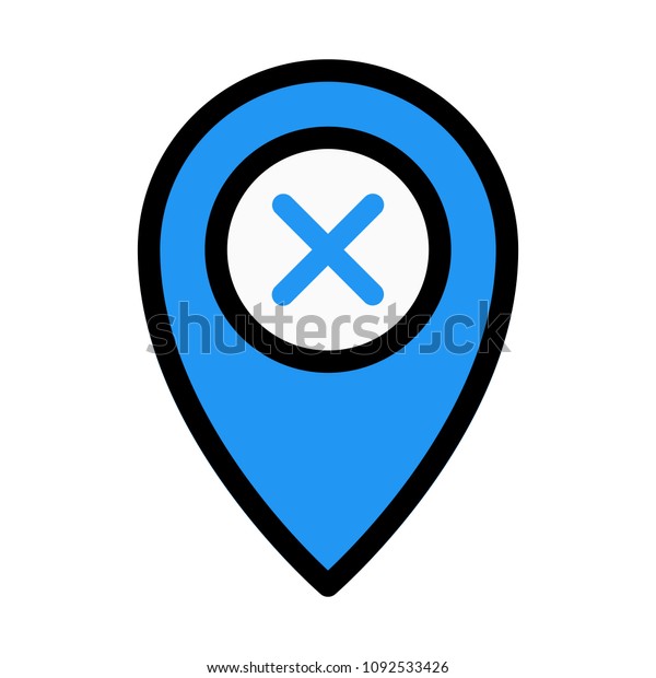 Clear Delete Location Stock Vector (Royalty Free) 1092533426 | Shutterstock