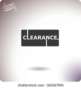 Clearance Sign Vector Lettering Stock Vector (Royalty Free) 361067045 ...