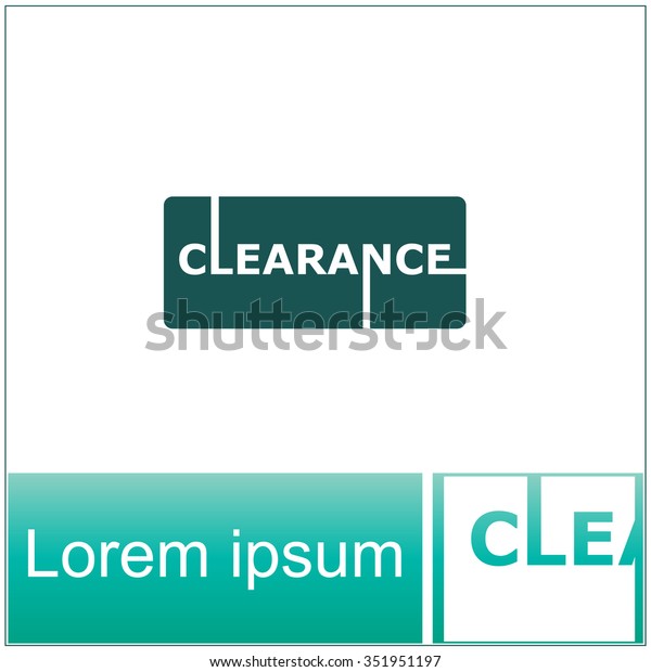 Clearance Sign Vector Lettering Stock Vector (Royalty Free) 351951197 ...
