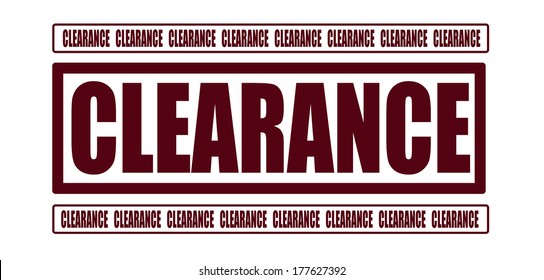 Clearance Stamp Whit On Vector Illustration Stock Vector (Royalty Free ...