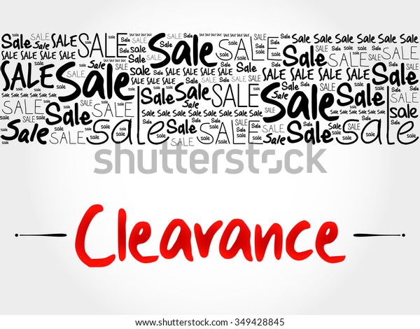 Clearance Word Cloud Background Business Concept Stock Vector (Royalty ...