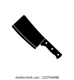 Cleaver Icon Logo On White Background Stock Vector (Royalty Free ...