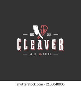 Cleaver Steak Logo Retro Concept Stock Vector (Royalty Free) 2138048805 ...