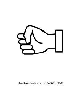Clenched Hand Symbol Stock Vector (Royalty Free) 760906369