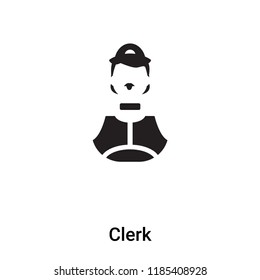 Clerk Icon Vector Isolated On White Stock Vector (Royalty Free ...
