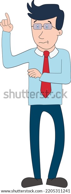 Clever Character Man Boy Iknow Stock Vector (Royalty Free) 2205311241 ...