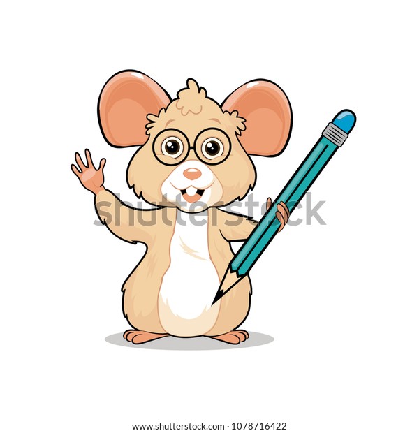 Clever Nice Friendly Little Mouse Mascot Stock Vector (Royalty Free ...