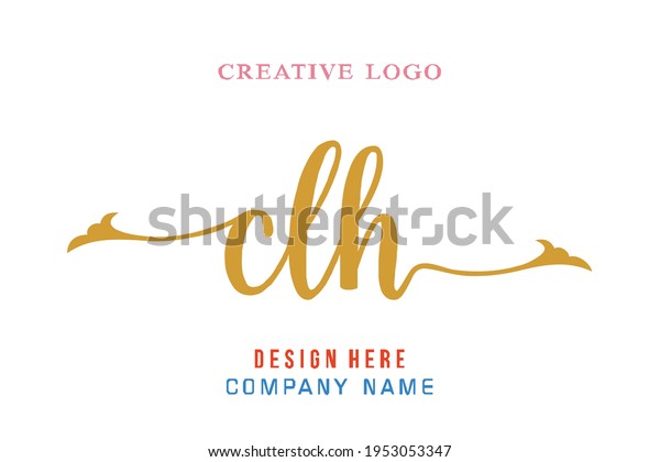 Clh Lettering Logo Simple Easy Understand Stock Vector (Royalty Free ...