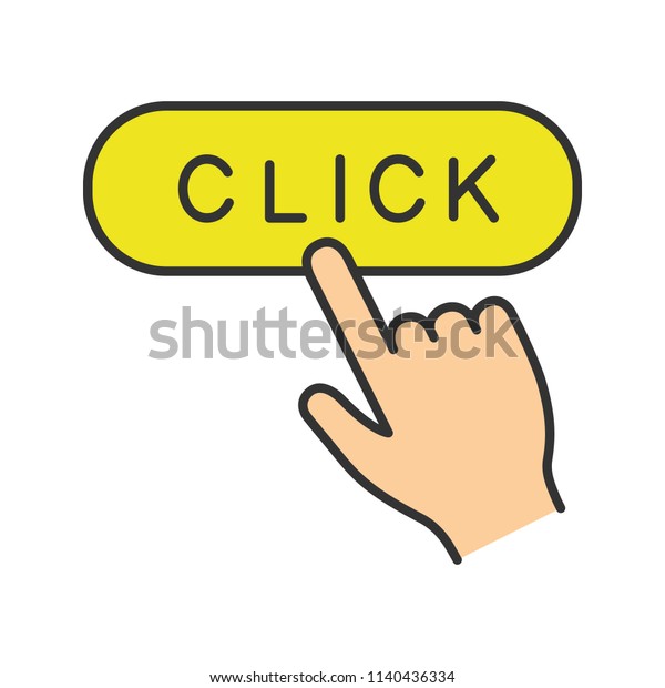 Click Button Color Icon Webpage Navigation Stock Vector (Royalty Free ...
