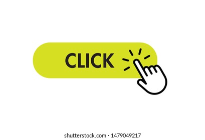 Click Button Hand Clicking Isolated Vector: vector de stock (libre de ...