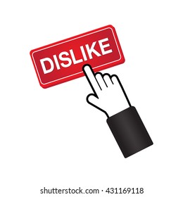 Click Button Rectangle Dislike Red Color Stock Vector (Royalty Free ...