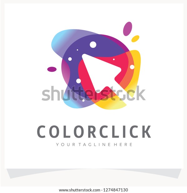 Click Colorful Logo Design Template Inspiration Stock Vector (Royalty ...