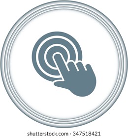 Click Hand Icon Stock Vector (Royalty Free) 347518421 | Shutterstock