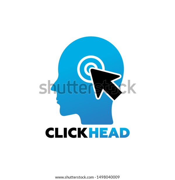 Click Head Logo Template Design Stock Vector (Royalty Free) 1498040009 ...
