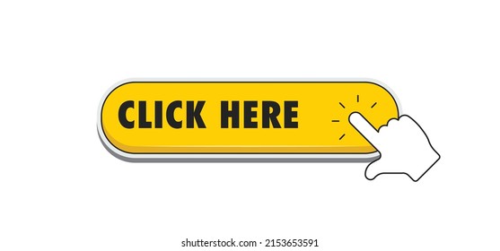Click Here Button Hand Clicking Icon Stock Vector (Royalty Free ...