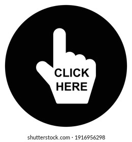 Click Here Hand Sign Icon Press Stock Vector (Royalty Free) 1065867146 ...